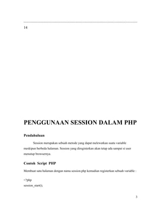 Contoh Session By Tugas Session Hanni | DOC