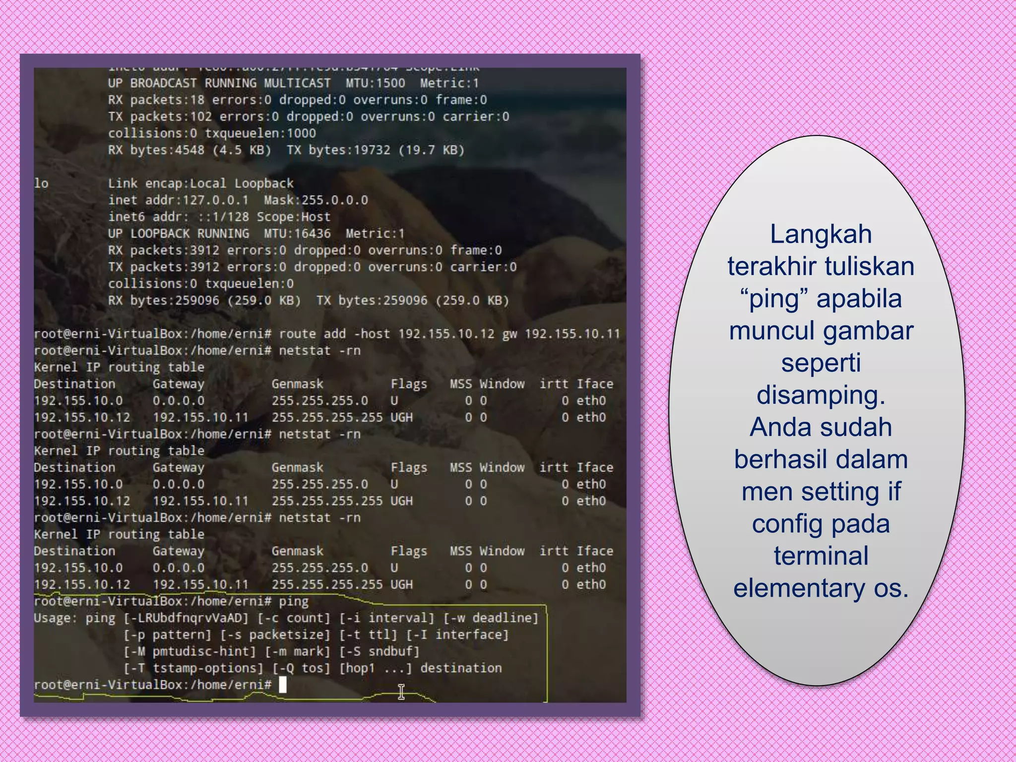 Tugas setting ip pada elementary os | PPT