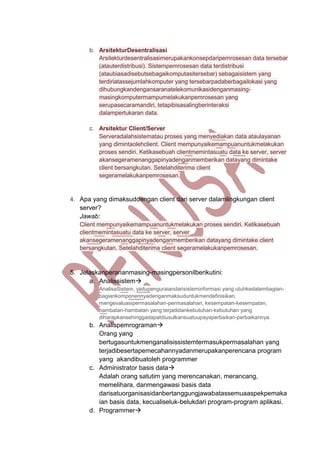 Kuis SI | PDF | Free Download