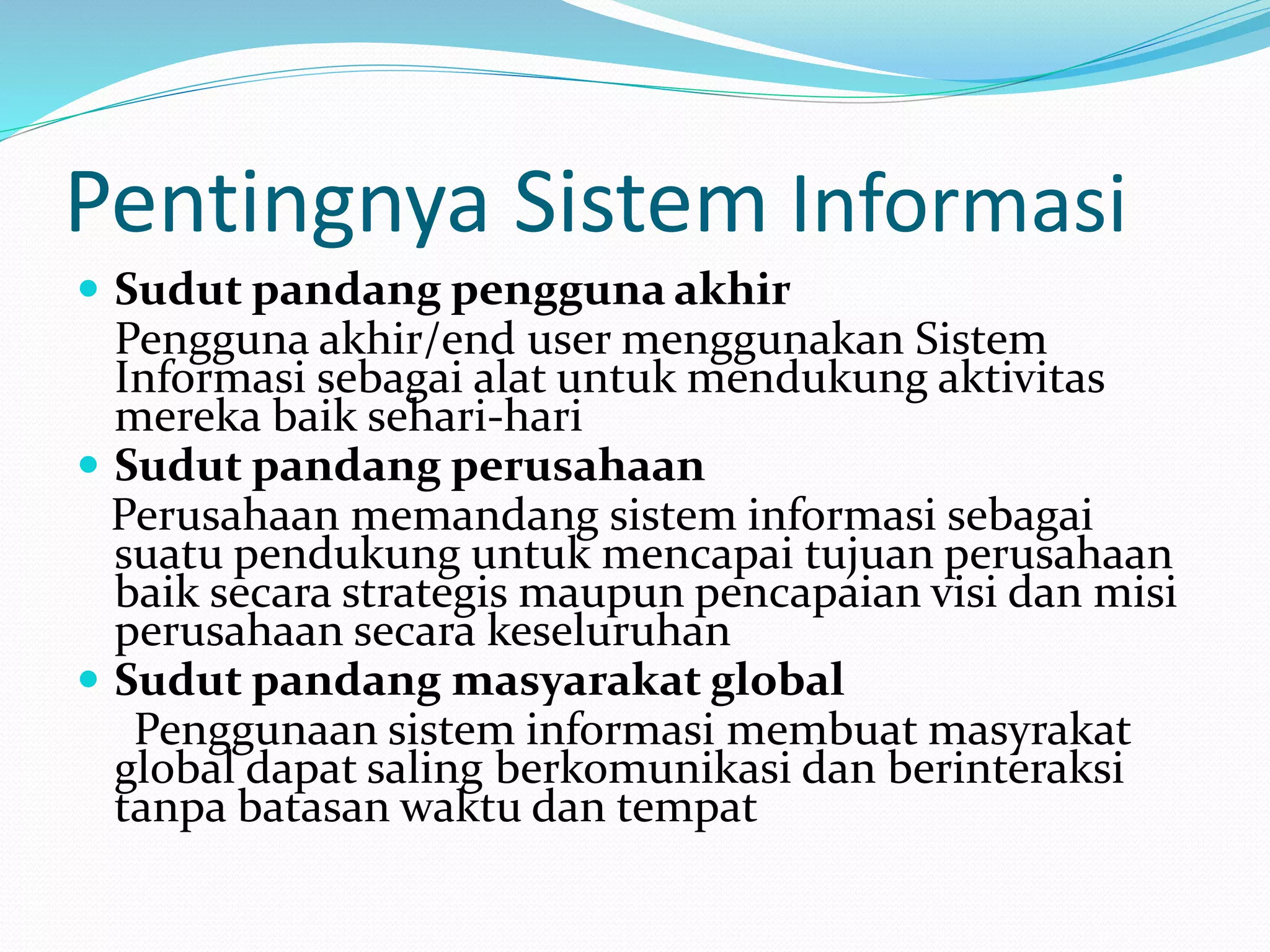 Sistem Informasi Manajemen | PPTX