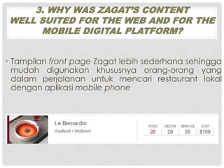 Tugas Sistem Informasi case study zagat | PPTX