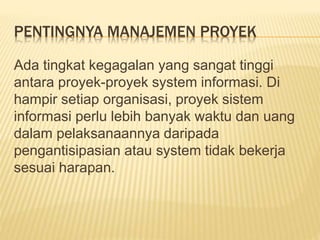 manajemen proyek teknologi informasi | PPTX