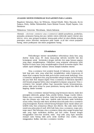 Artikel Sistem Informasi Manajemen Bagaskoro Sabastian, Bayu Aji ...