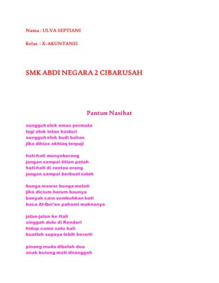 KUMPULAN PANTUN | DOCX
