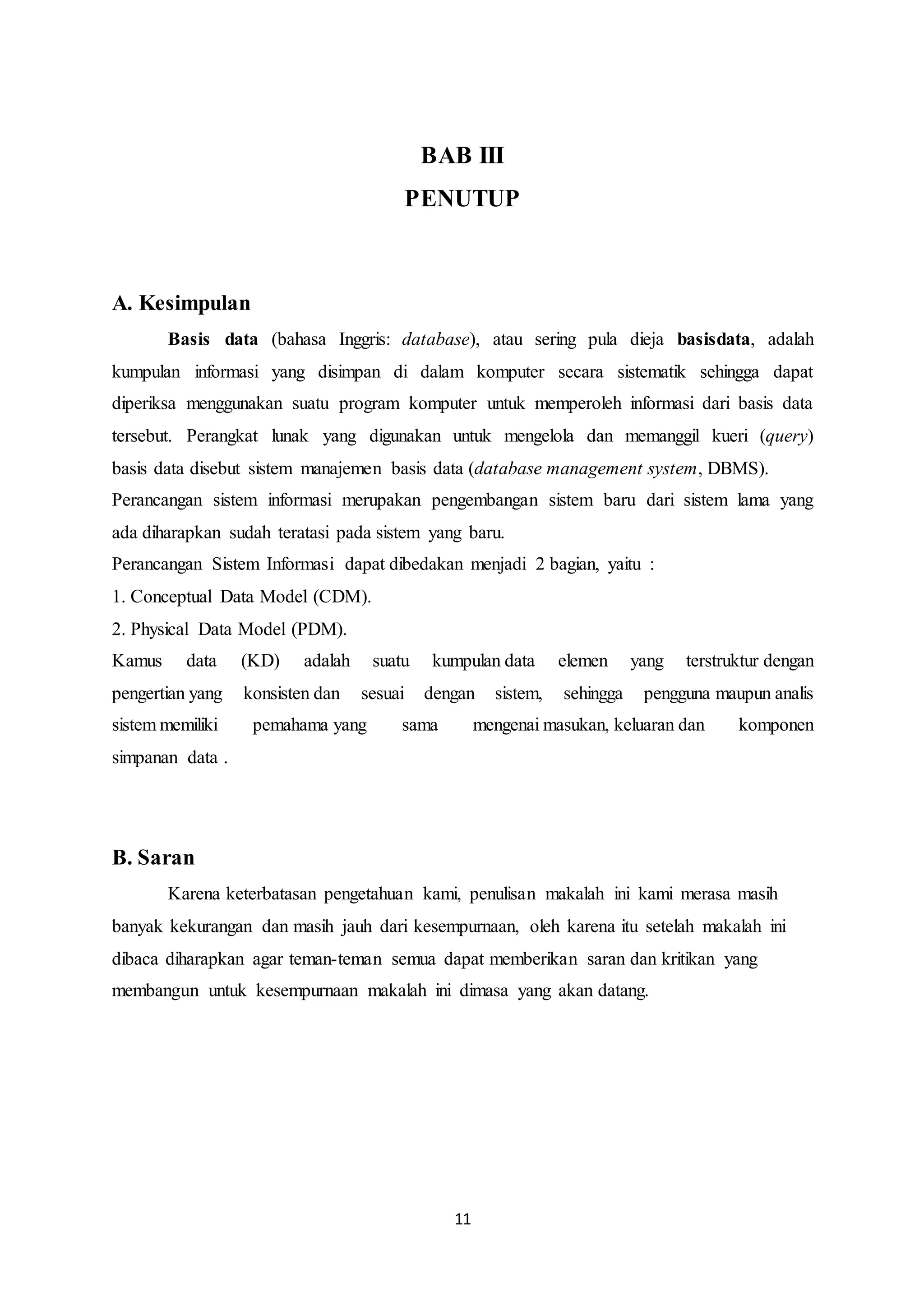 Tugas sistem basis data kelompok | PDF