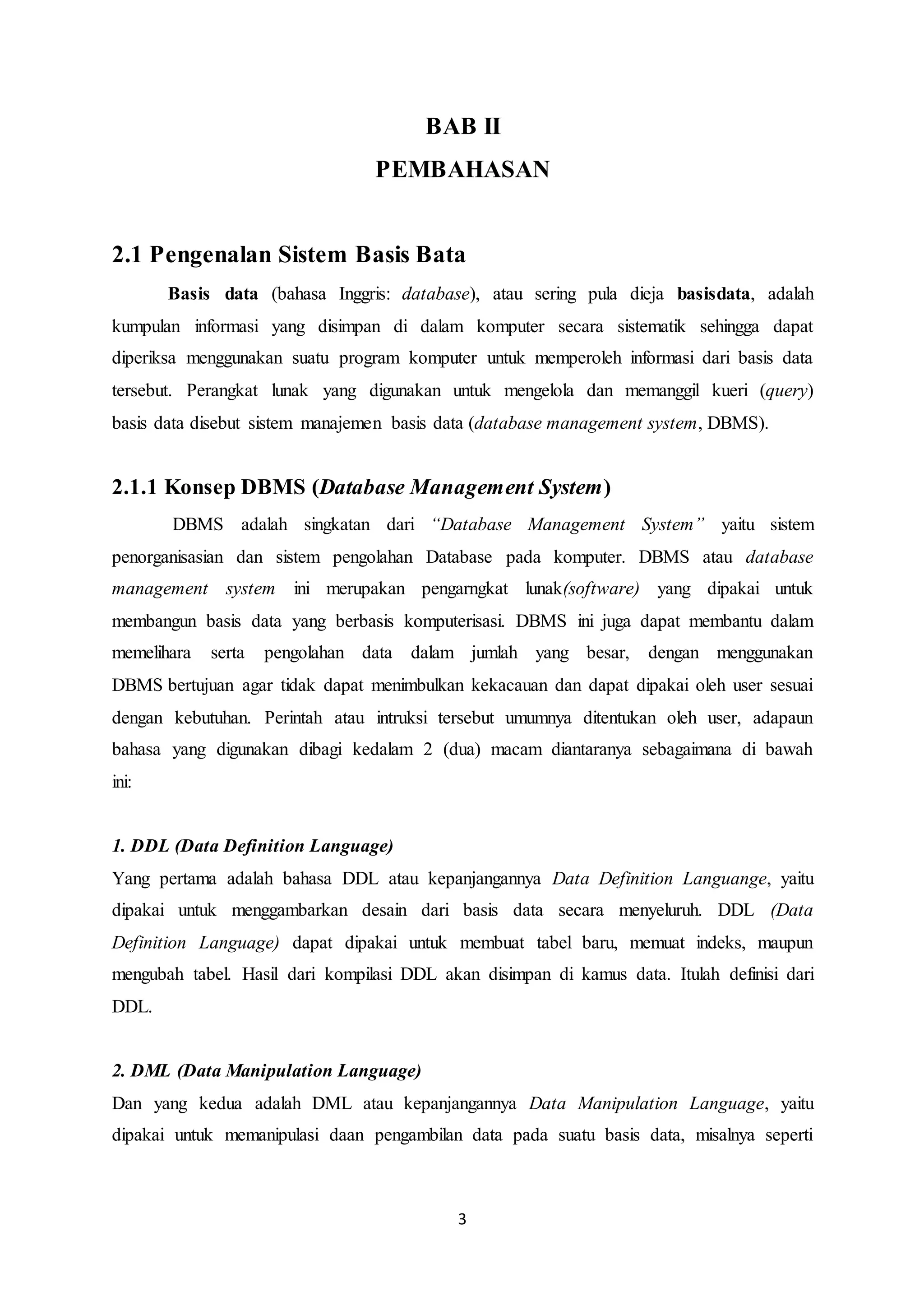 Tugas sistem basis data kelompok | PDF