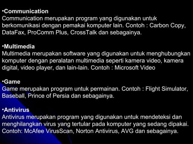 Software, Hardware, Dan Brainware Lengkap | PPT
