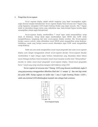 Tugas sistem digital 7 segmen | DOC