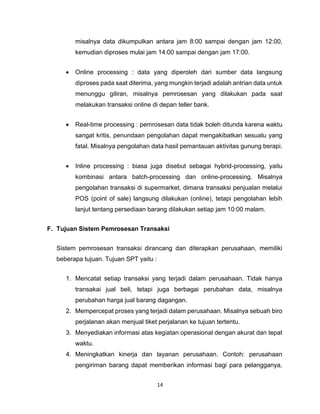 Tugas sistem informasi akuntansi implementasi sistem pengolah transaksi ...