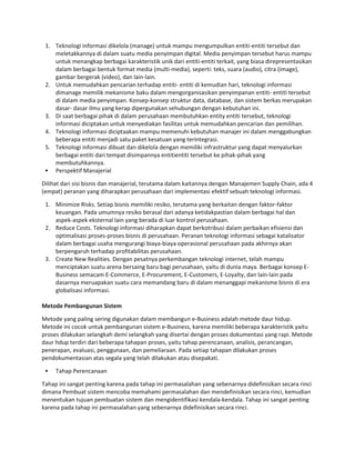 Penggunaan Teknologi Informasi Pada E-Business | PDF