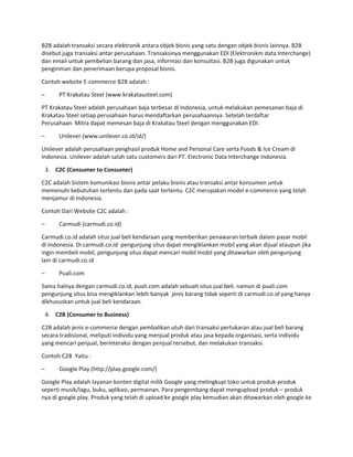 Penggunaan Teknologi Informasi Pada E-Business | PDF