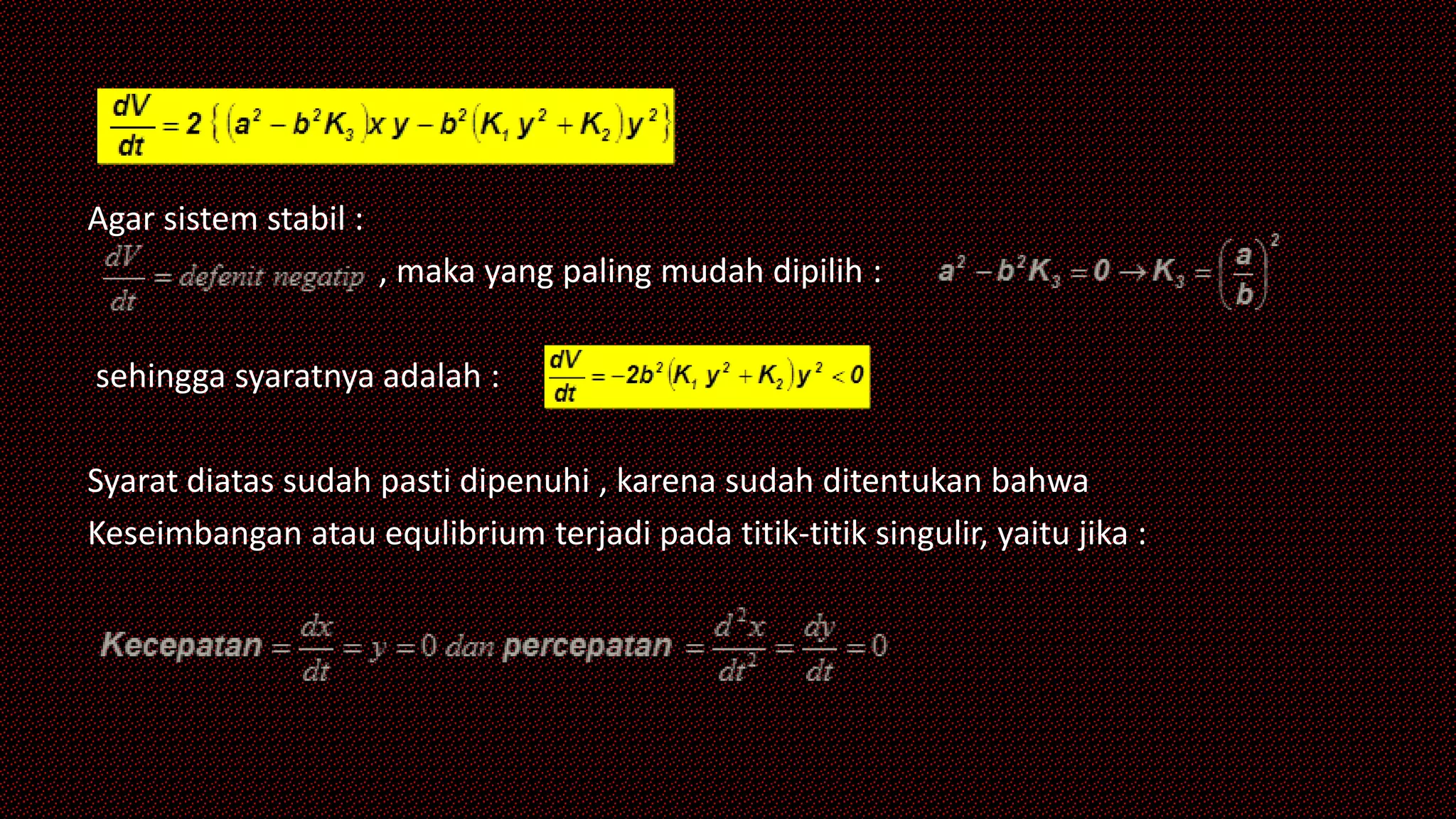 Teori Kestabilan Lyapunov | PPTX