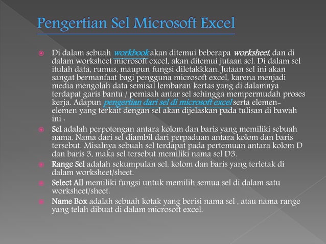 Cara menggunakan Microsoft Excel | PPT