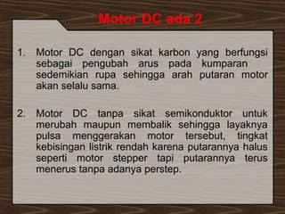 Tugas sistem listrik industri tentang motor dc | PPT