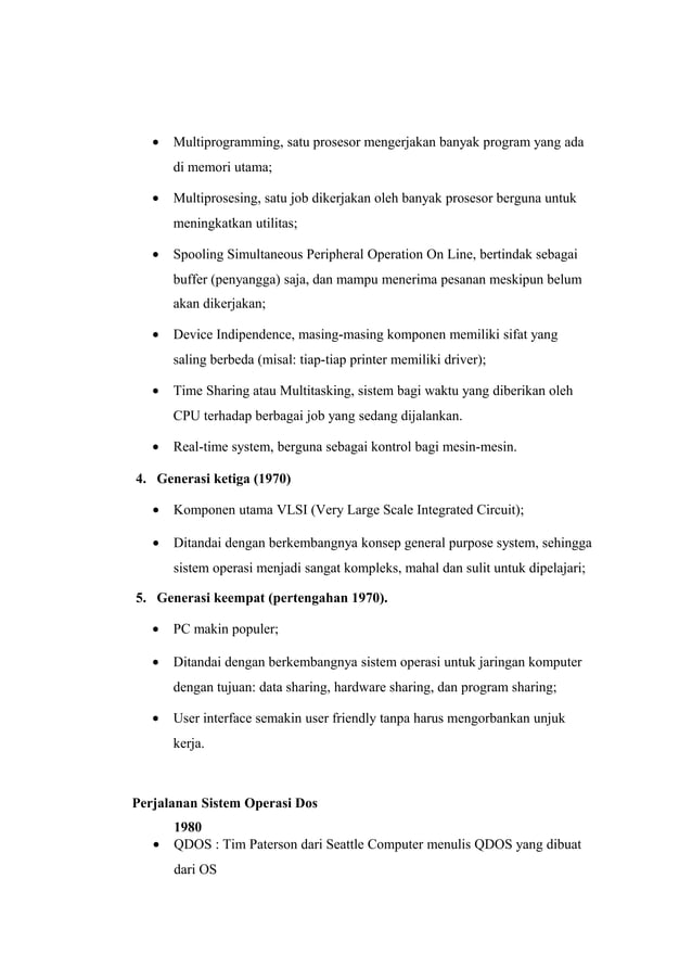Perkembangan Sistem operasi | PDF