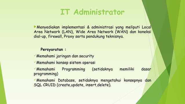 Profesi di Bidang Teknologi Informasi | PPT