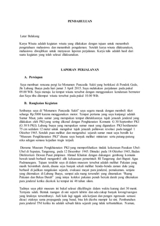 Tugas softskill (laporan perjalanan) | PDF