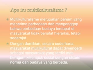 Peta konsep multikulturalisme | PPTX