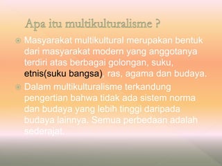 Peta konsep multikulturalisme | PPTX