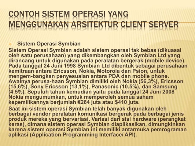 arsitektur so modern (symbian) | PPT