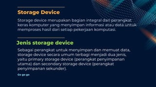 tugas storage device. presentasi storage device | PPT
