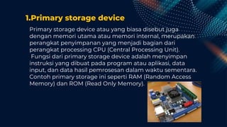tugas storage device. presentasi storage device | PPTX