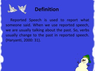 Reported speech | PPT