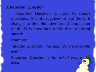 Reported speech | PPT