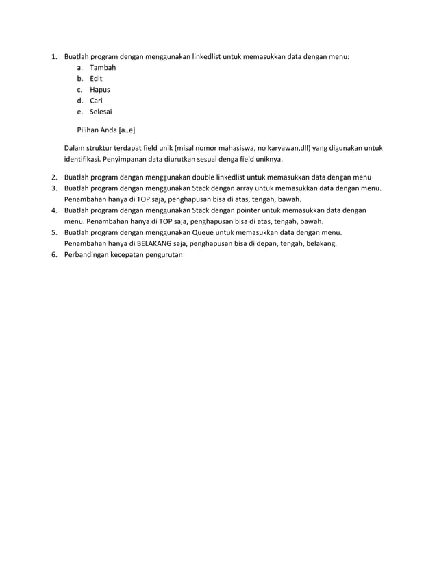 tugas struktur data | PDF