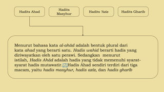 PPT Klasifikasi Hadits Berdasarkan Kuantitas Rawi.pptx