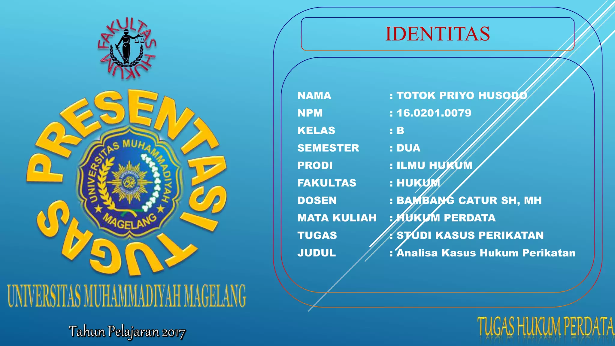 STUDI KASUS HUKUM PERDATA PERIKATAN | PPTX