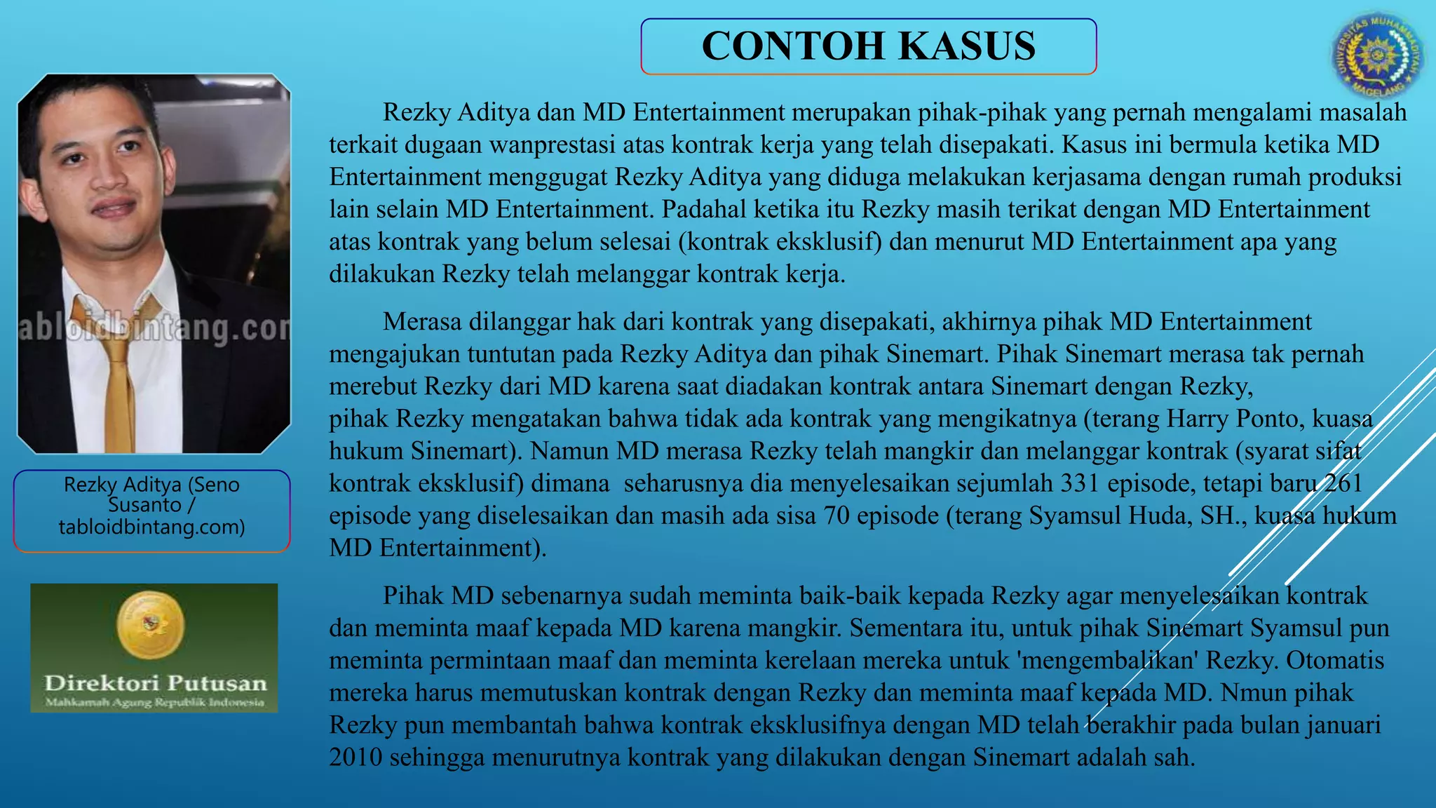 STUDI KASUS HUKUM PERDATA PERIKATAN | PPTX