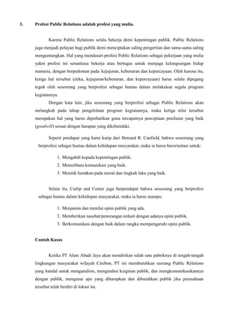Tugas, tantangan, dan kendala profesi public relations | PDF