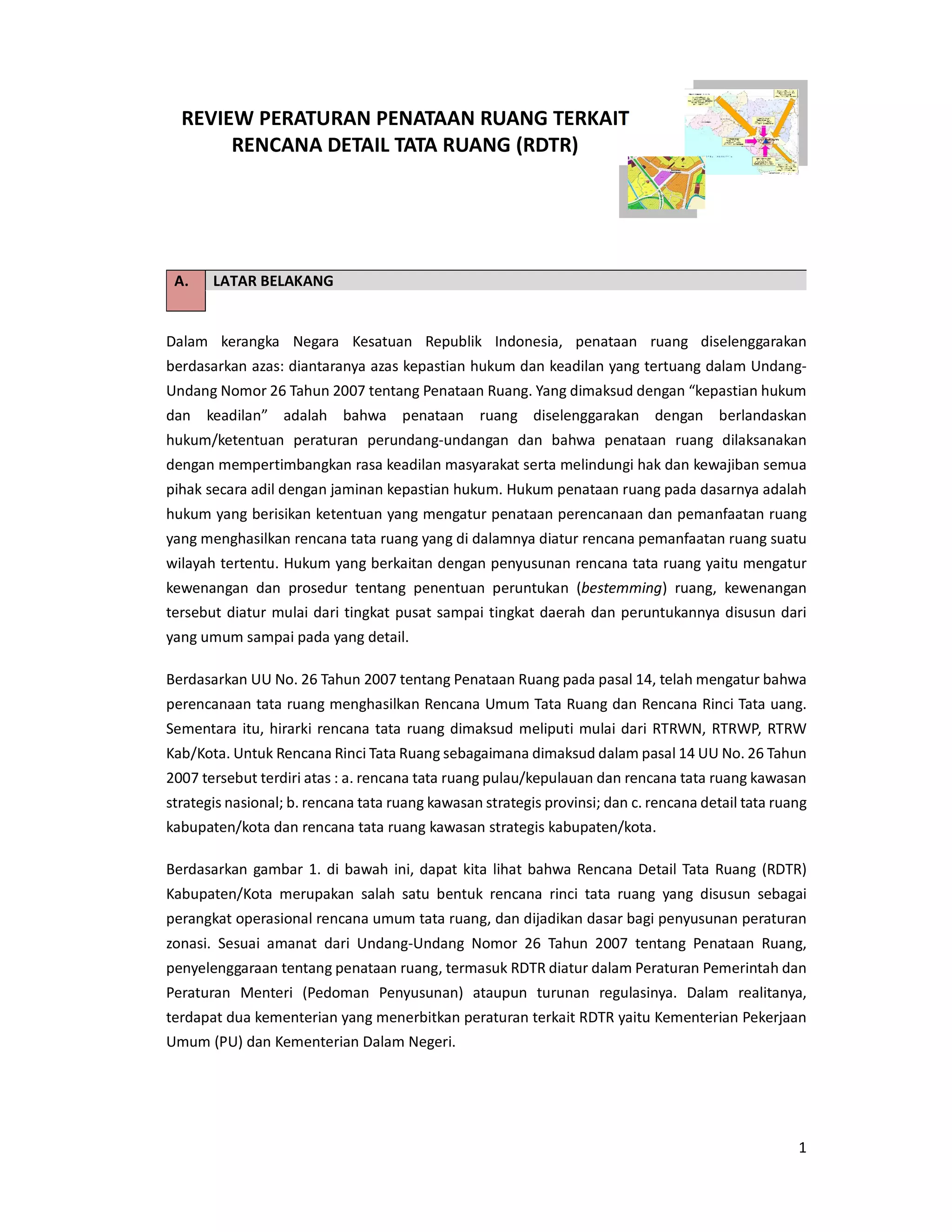 Peraturan Penataan Ruang RDTR | PDF