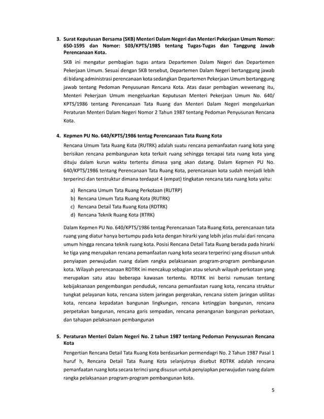 Peraturan Penataan Ruang RDTR | PDF