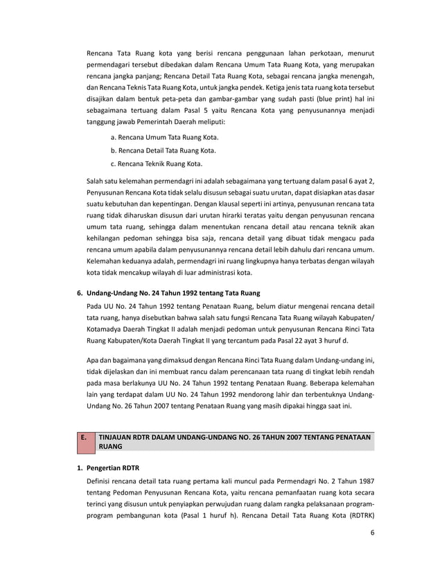Peraturan Penataan Ruang RDTR | PDF
