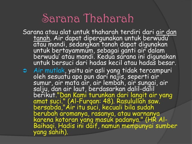 Presentasi Power Point Thaharah | PPTX