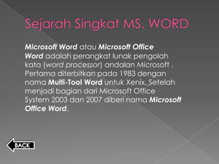 Microsoft word 2007 | PPTX