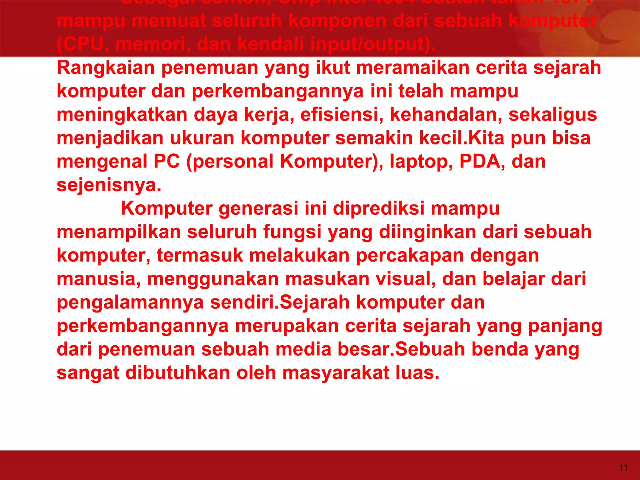 Sejarah perkembangan komputer | PPTX