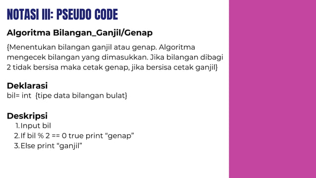 Notasi Algoritma - Notasi 1, Notasi 2 dan Notasi 3 | PDF