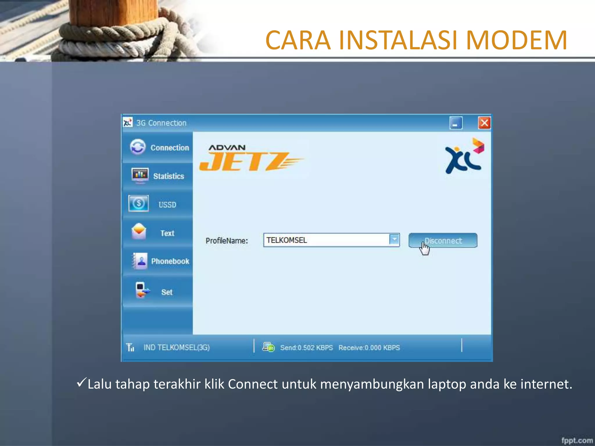 Tugas tik (instalasi modem) | PPTX
