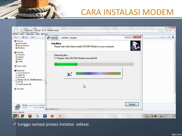 Tugas tik (instalasi modem) | PPTX