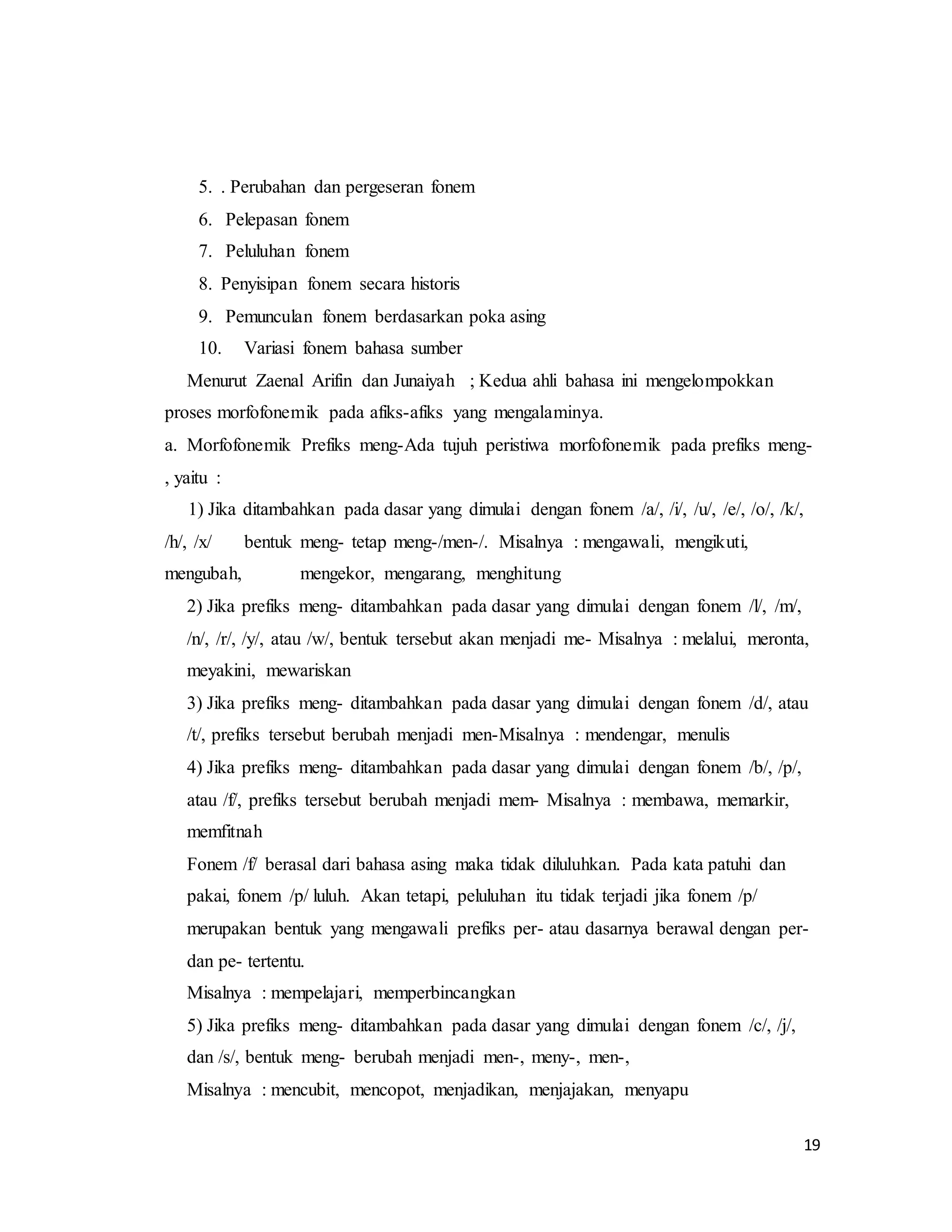 PROSES MORFOFONEMIK DAN PROSES MORFOLOGIK | DOCX