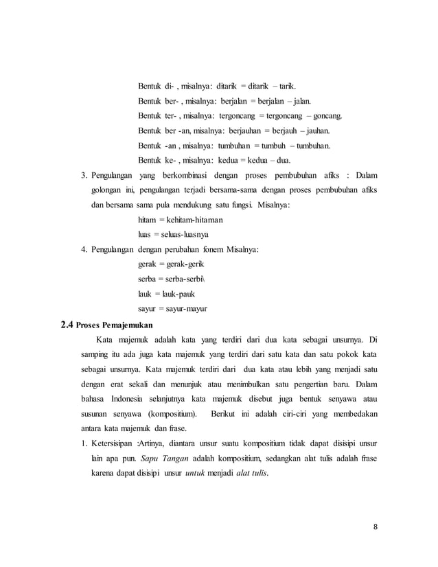 PROSES MORFOFONEMIK DAN PROSES MORFOLOGIK | DOCX