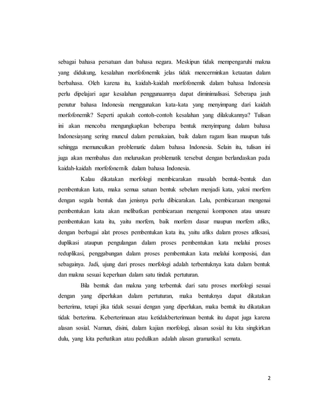 PROSES MORFOFONEMIK DAN PROSES MORFOLOGIK | DOCX