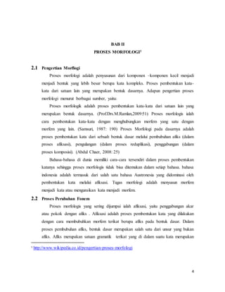 PROSES MORFOFONEMIK DAN PROSES MORFOLOGIK | DOCX