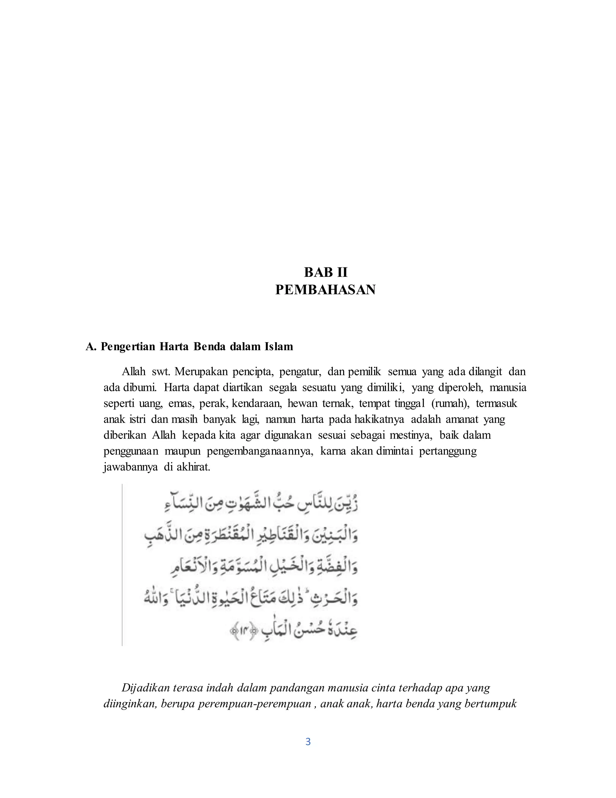 syariat harta benda dalam islam | DOCX