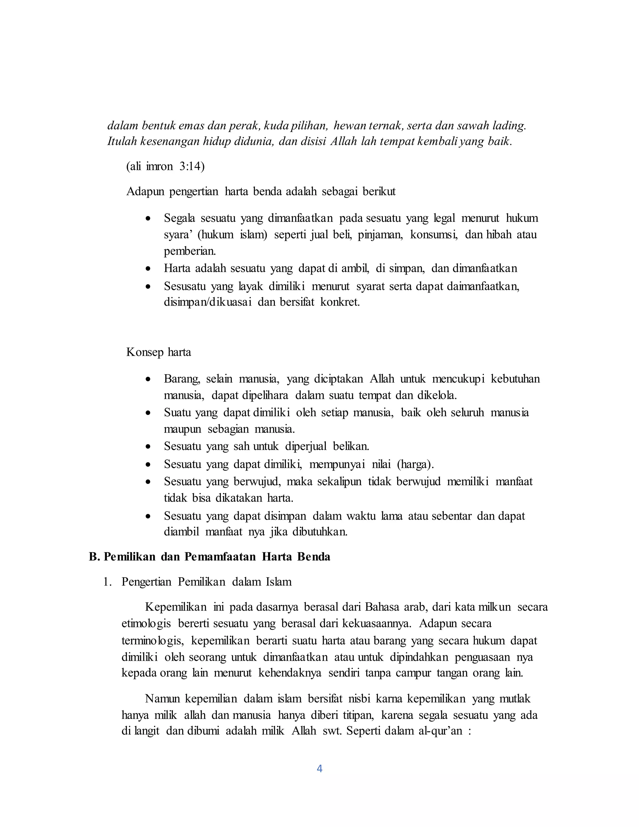 syariat harta benda dalam islam | DOCX