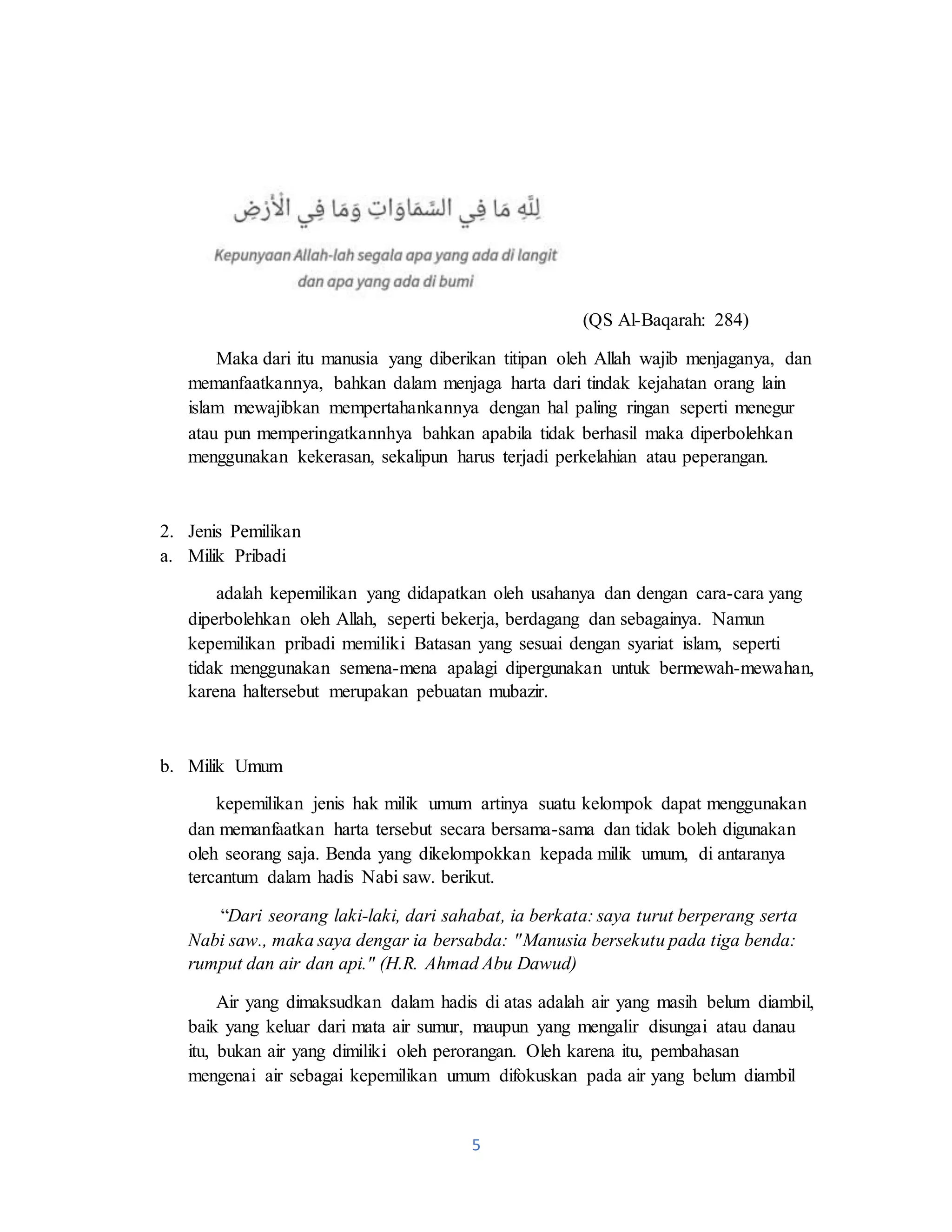syariat harta benda dalam islam | DOCX
