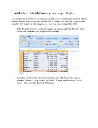 TUGAS TIP MS EXCEL | PDF